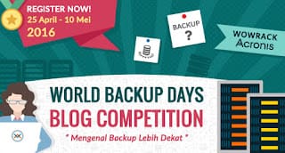 Wowrack Indonesia Blog Competition - Lomba Menulis Review Tema Backup | Blog Wowrack